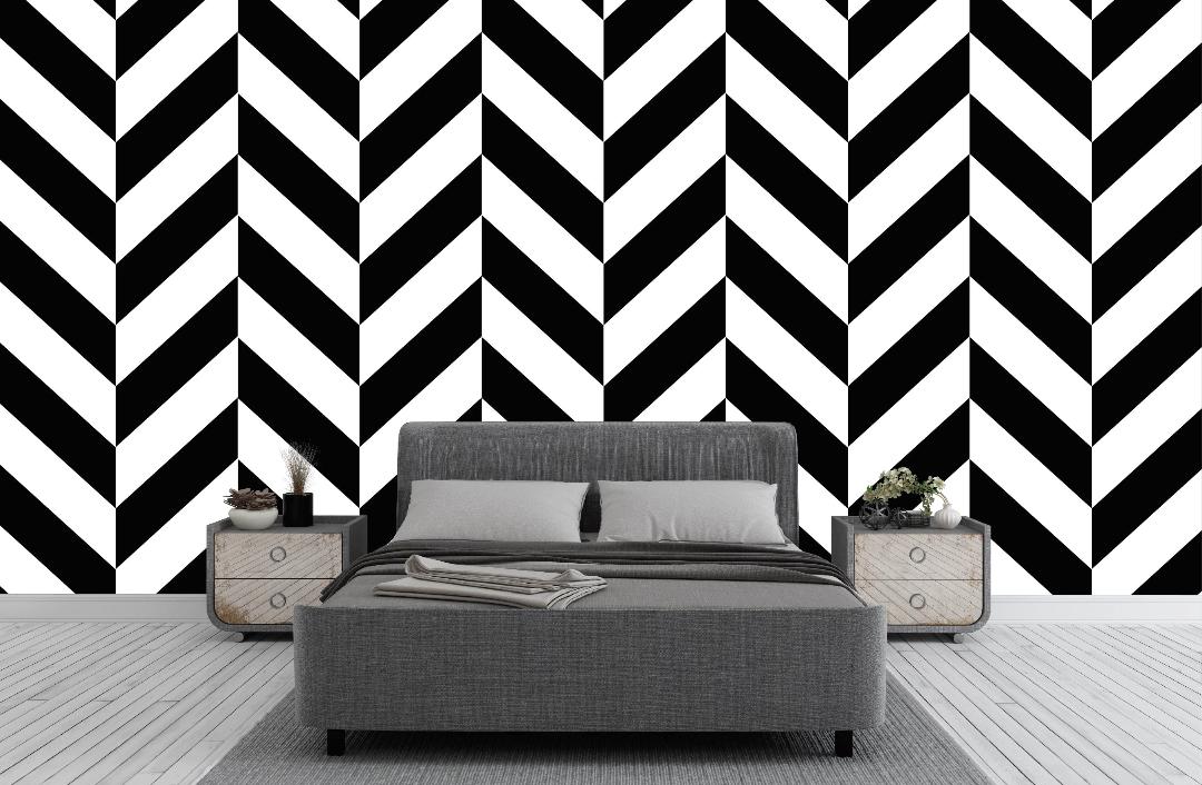 Herringbone in Metallic Wallpaper | Allison Eden Studios, Inc.